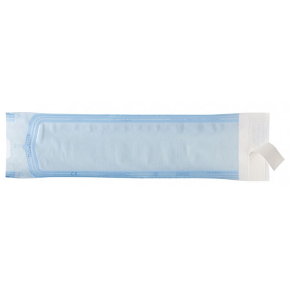 Sterilization bags with self-adhesive closure